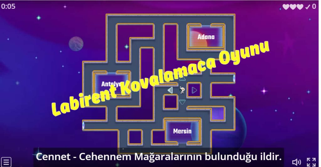 Labirent Kovalamaca – İlimizin Göreceli Konumu - Sosyal Bilgiler