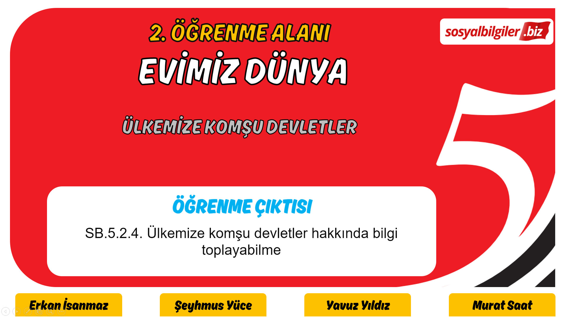 Ülkemize Komşu Devletler Online Slayt - Sosyal Bilgiler